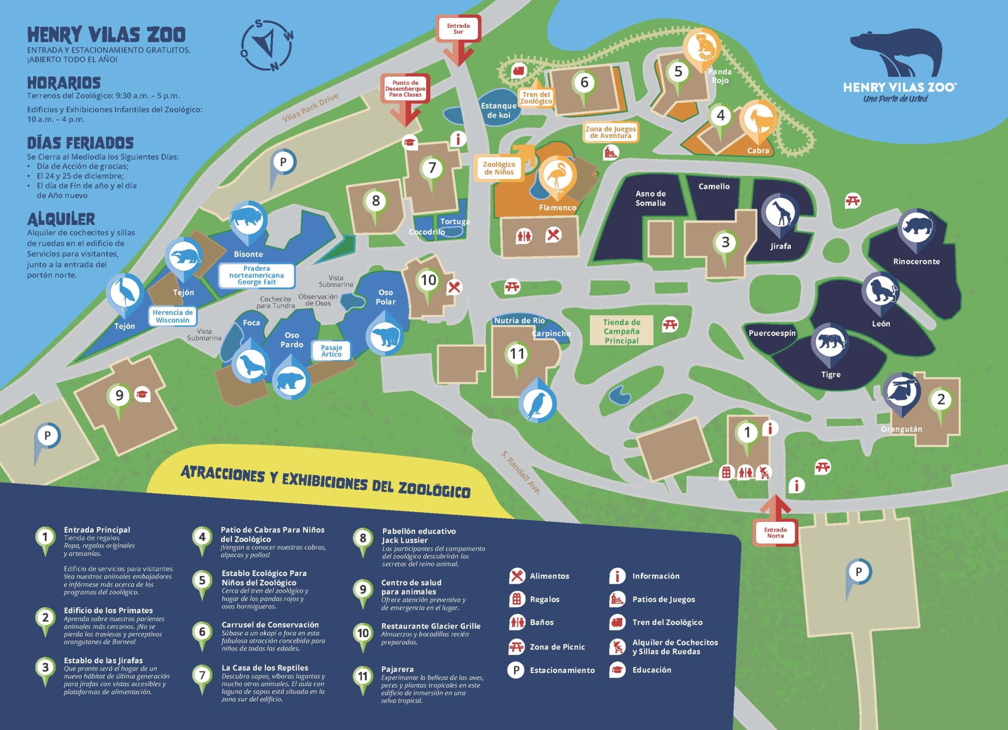 ZOO MAP - Henry Vilas Zoo
